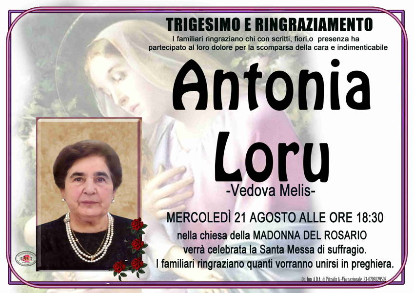 Funerali e annunci funebri a Villacidro | Antonia Loru - Funer24