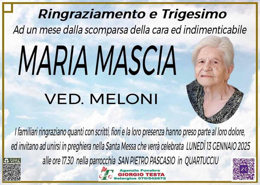 Funerali e annunci funebri a Cagliari | Maria Mascia - Funer24