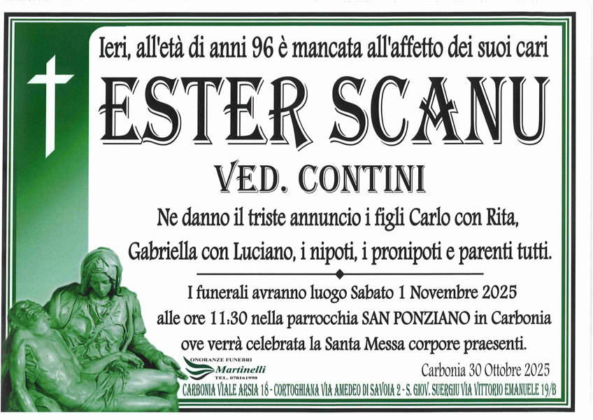 Funerali e annunci funebri a Domusnovas | Maria Esterina Scanu - Funer24