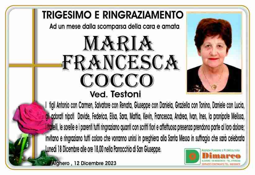 Funerali e annunci funebri a Alghero | Maria Francesca Cocco - Funer24