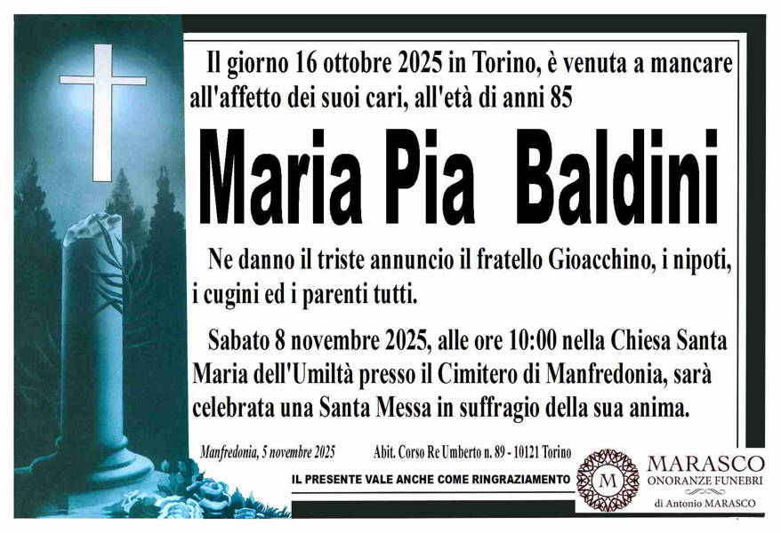 Funerali e annunci funebri a Manfredonia | Maria Pia Baldini - Funer24