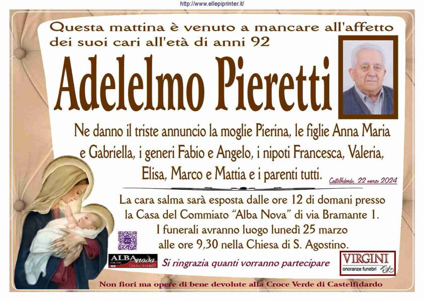 Funerali e annunci funebri a Castelfidardo | Adelelmo Pieretti - Funer24