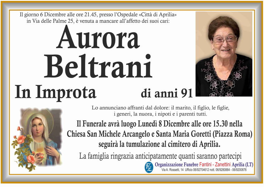 Funerali e annunci funebri a Aprilia | Aurora Beltrani - Funer24