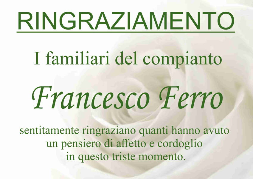 Funerali e annunci funebri a Mazara del Vallo | Francesco Ferro - Funer24