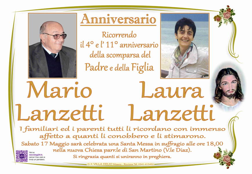 Funerali e annunci funebri a | Mario Lanzetti e Laura Lanzetti - Funer24