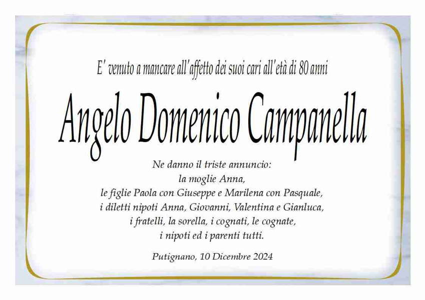Funerali e annunci funebri a Putignano | Angelo Domenico Campanella ...