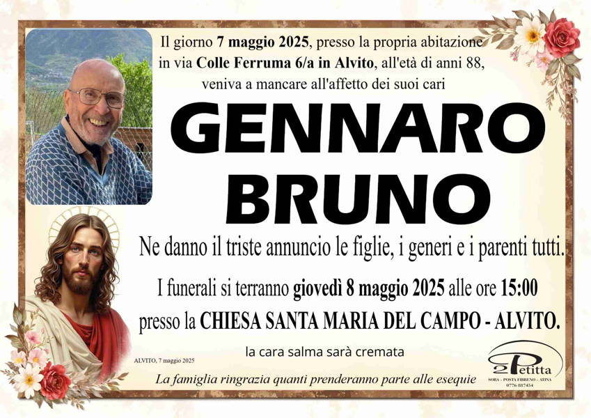Funerali e annunci funebri a Alvito | Bruno Gennaro - Funer24