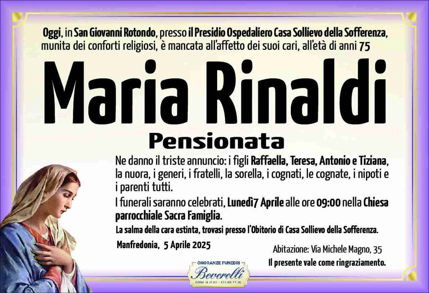 Funerali e annunci funebri a Manfredonia | Maria Rinaldi - Funer24
